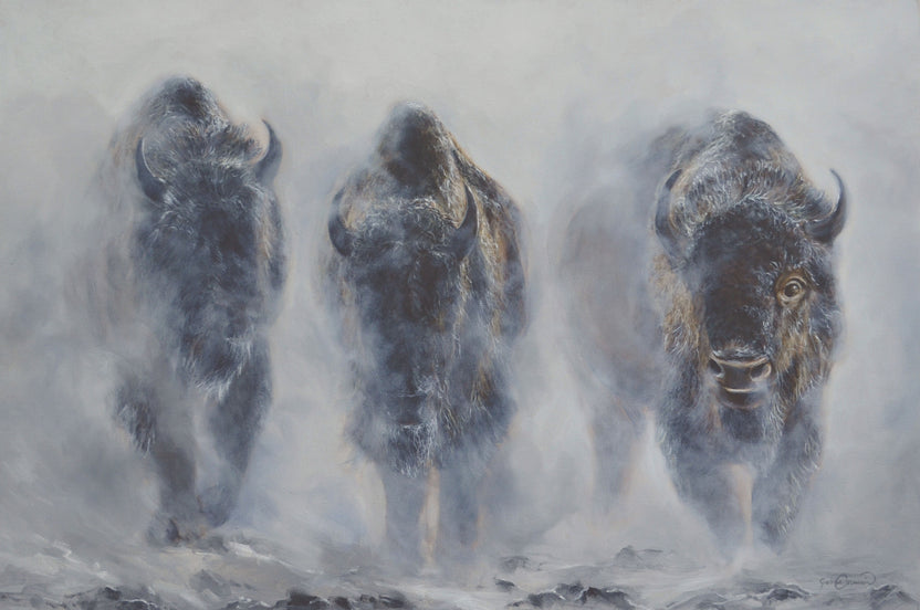 Giants in the Mist – James Corwin Fine Art - Wildlife Artist